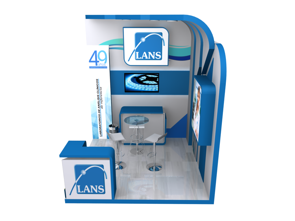 Lans Laboratorios Stand Custom 3X3 Esquina – Stands Center