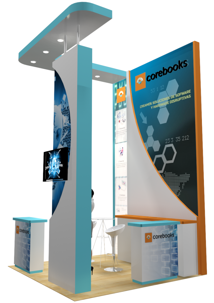 Corebooks Stand Custom 3X3 Cabecera – Stands Center