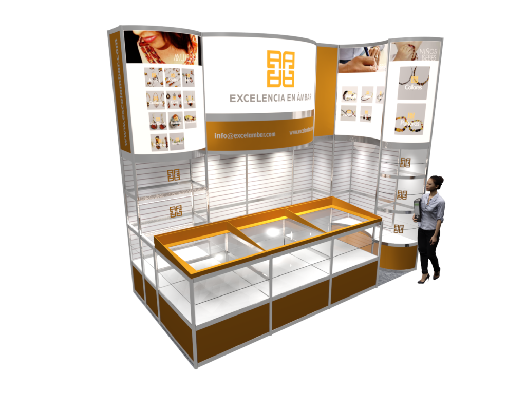 Excelencia en Ambar Stand Sistema 4X2 Esquina – Stands Center